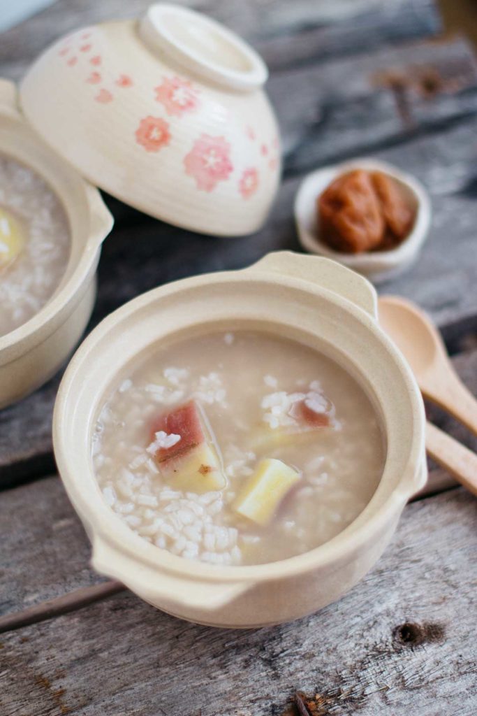 Japanese Rice Porridge with Sweet Potato いも茶がゆ - Chopstick Chronicles