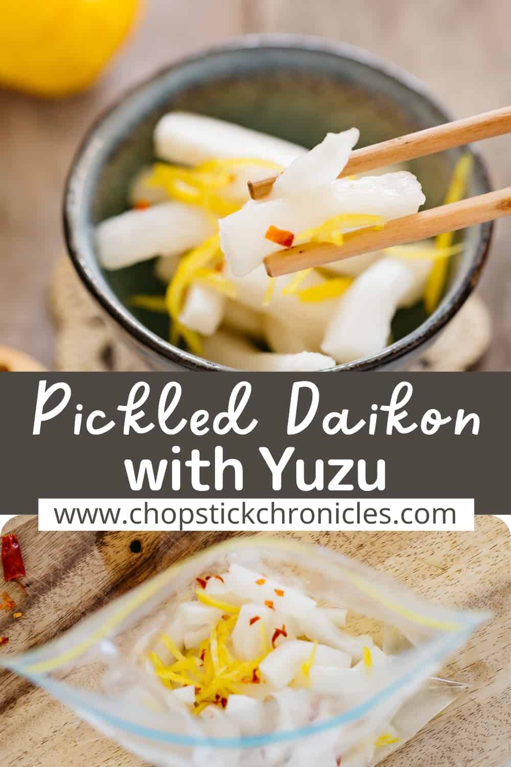 Pickled Daikon with Yuzu ゆず大根 - Chopstick Chronicles