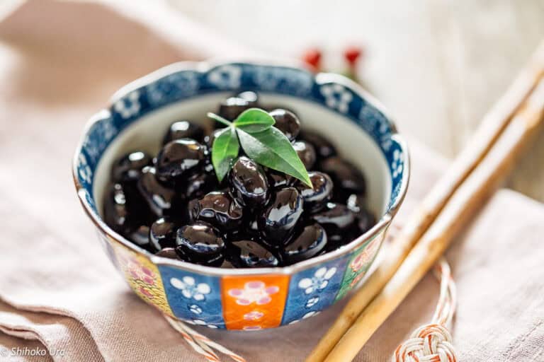 Kuromame (Sweetened Black Beans) - Chopstick Chronicles